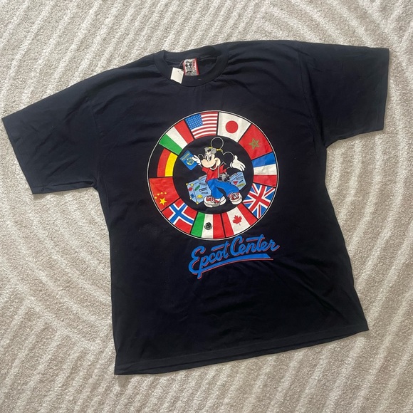 Disney | Shirts | Vintage Disney Designs World Mickey Mouse Epcot ...